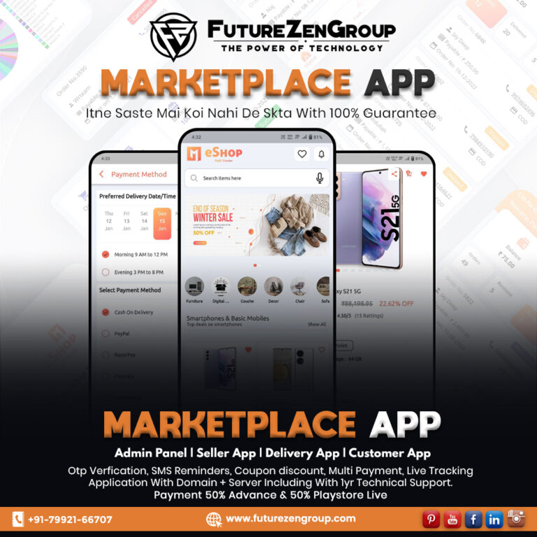 Multivendor / Marketplace eCommerce App And Website - FutureZenGroup