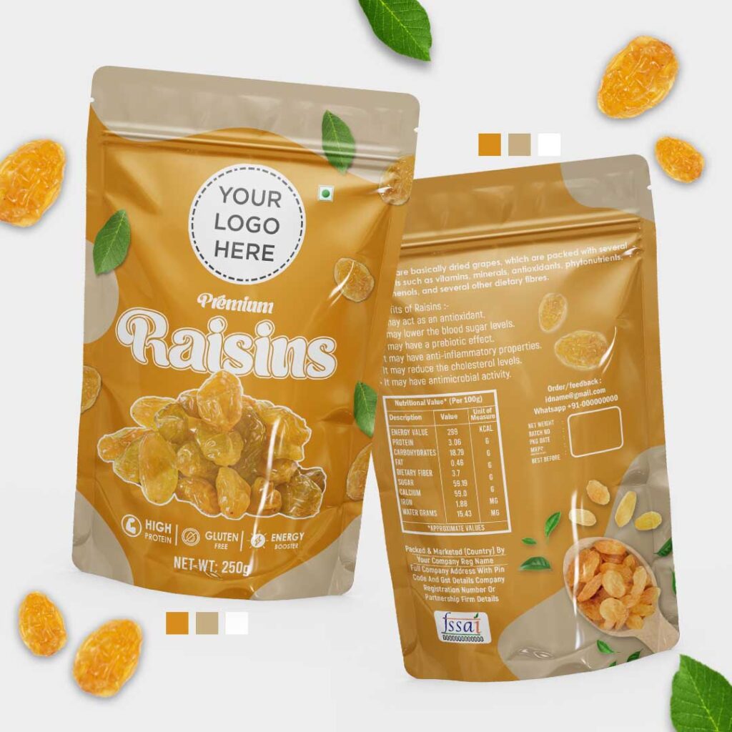 Raisins Packaging Design PSD - FutureZenGroup